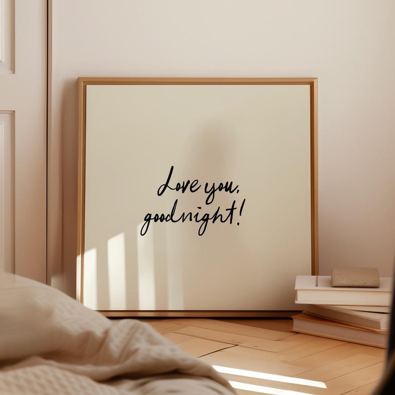 Love You Goodnight, Illustration Print, Digital Downloads Art Print ...