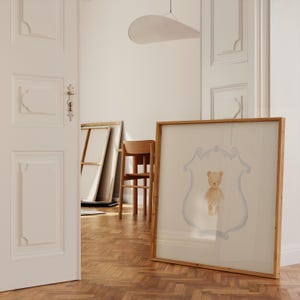 Minimal Sweet Teddy Bear Square Print, INSTANT Digital Downloadable ...