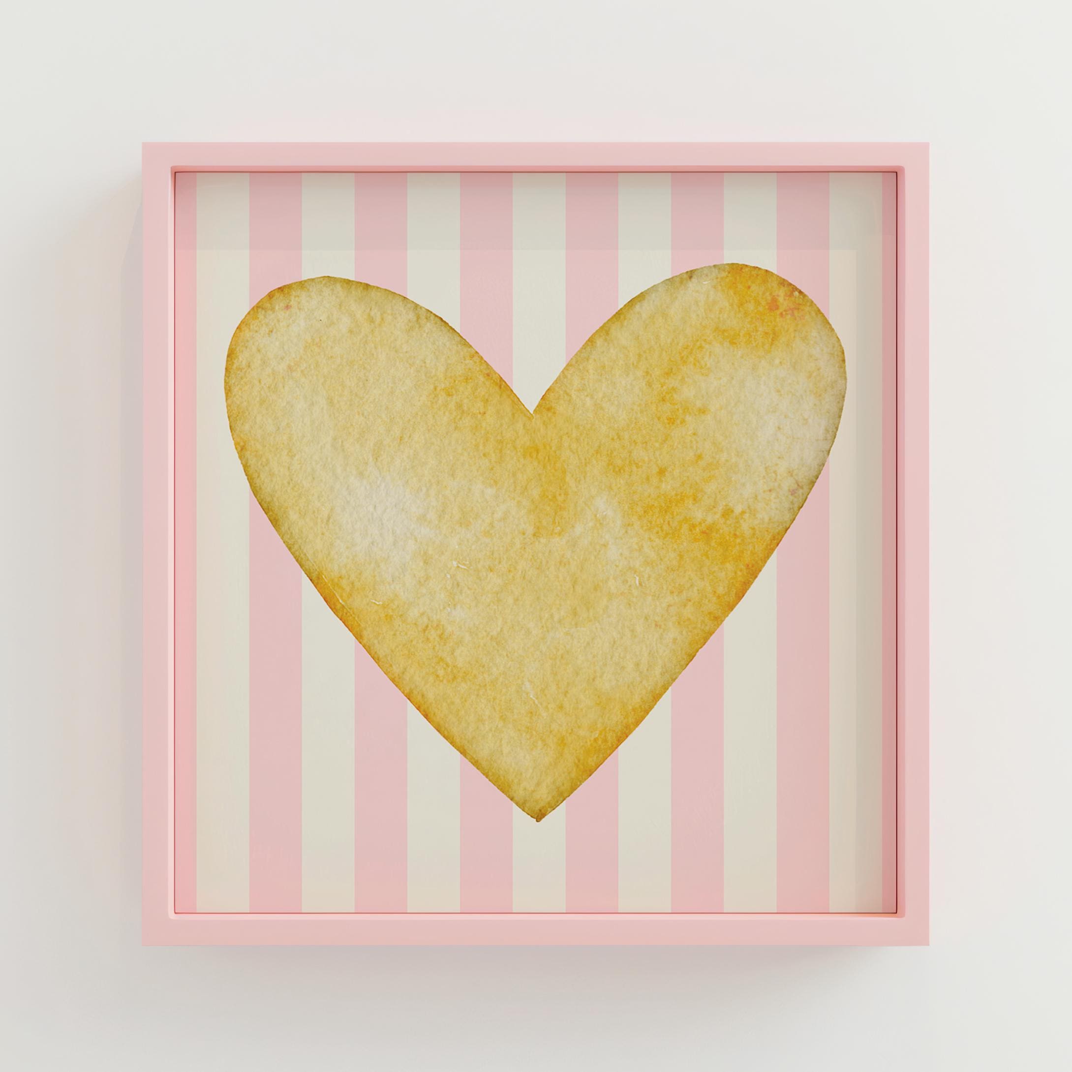 Bright Yellow Heart Print: Trendy Wall Decor, Digital Downloads, Art ...