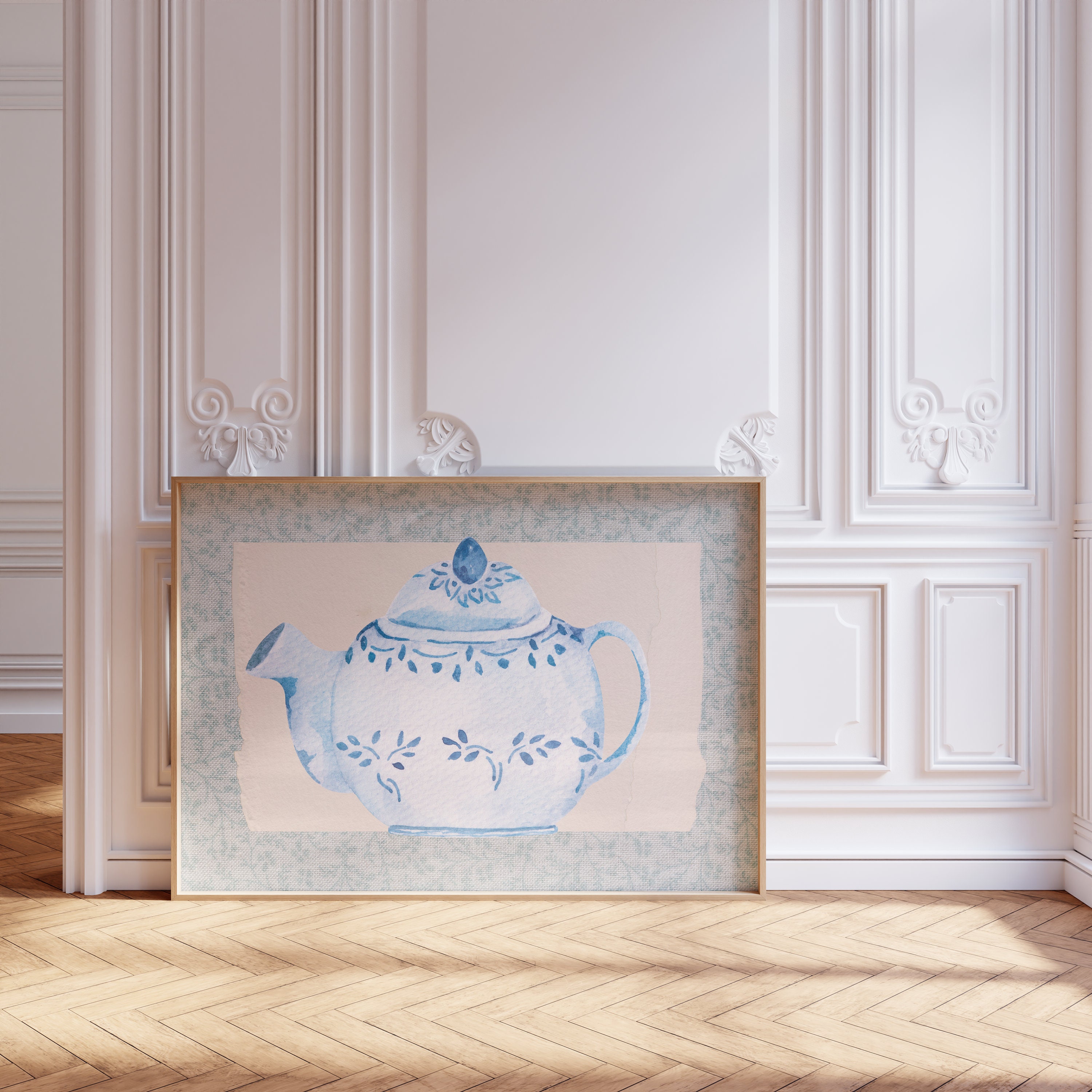 Vintage Teapot Print Digital Downloadable Wall Art Nursery - Etsy