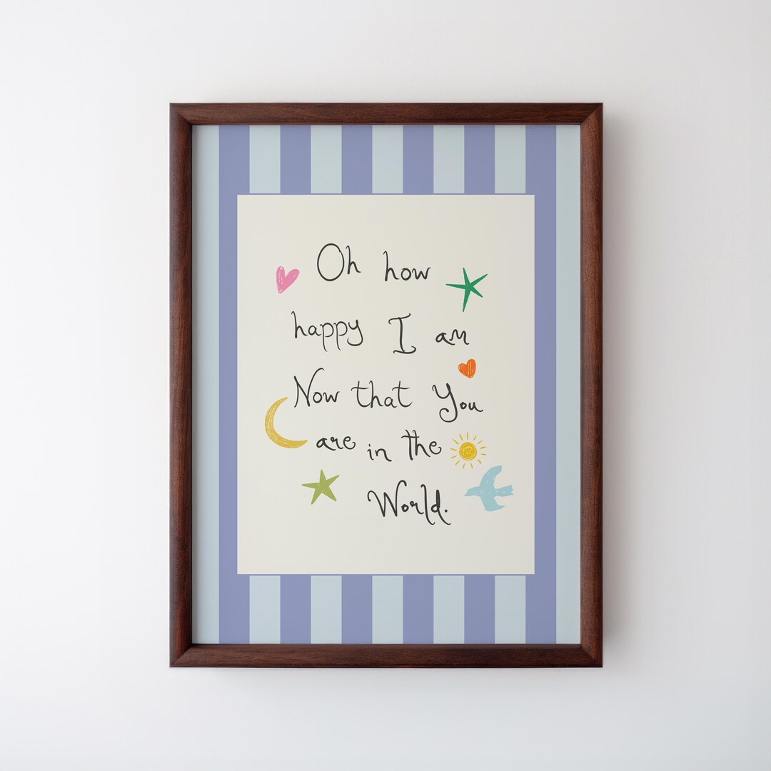 How Happy I Am Now Art Print: Nursery Illustration, Trendy Wall ...