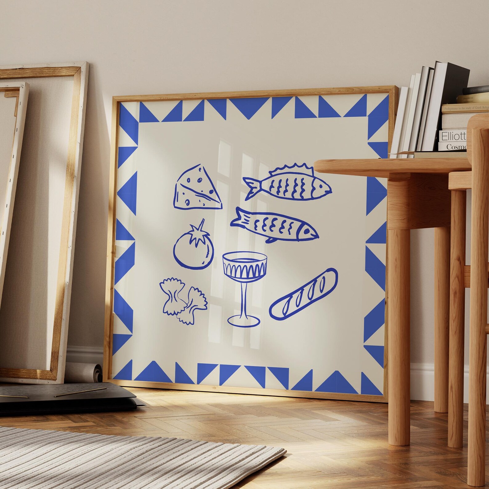 Italian Dinner Line Illustration Print, INSTANT Digital Downloads, Wall ...