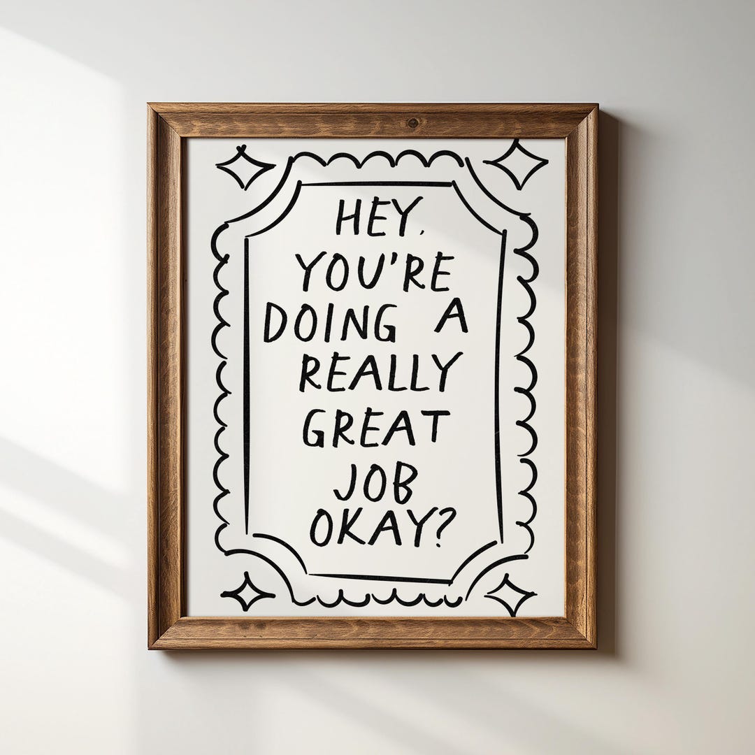 Black White You're Doing Great Print, Digital Downloadable Wall Art ...