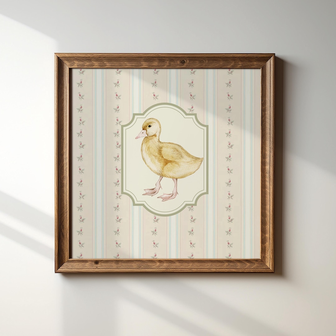 Victorian Duck Print: Trendy Nursery Wall Artdigital Download, Wall Art ...