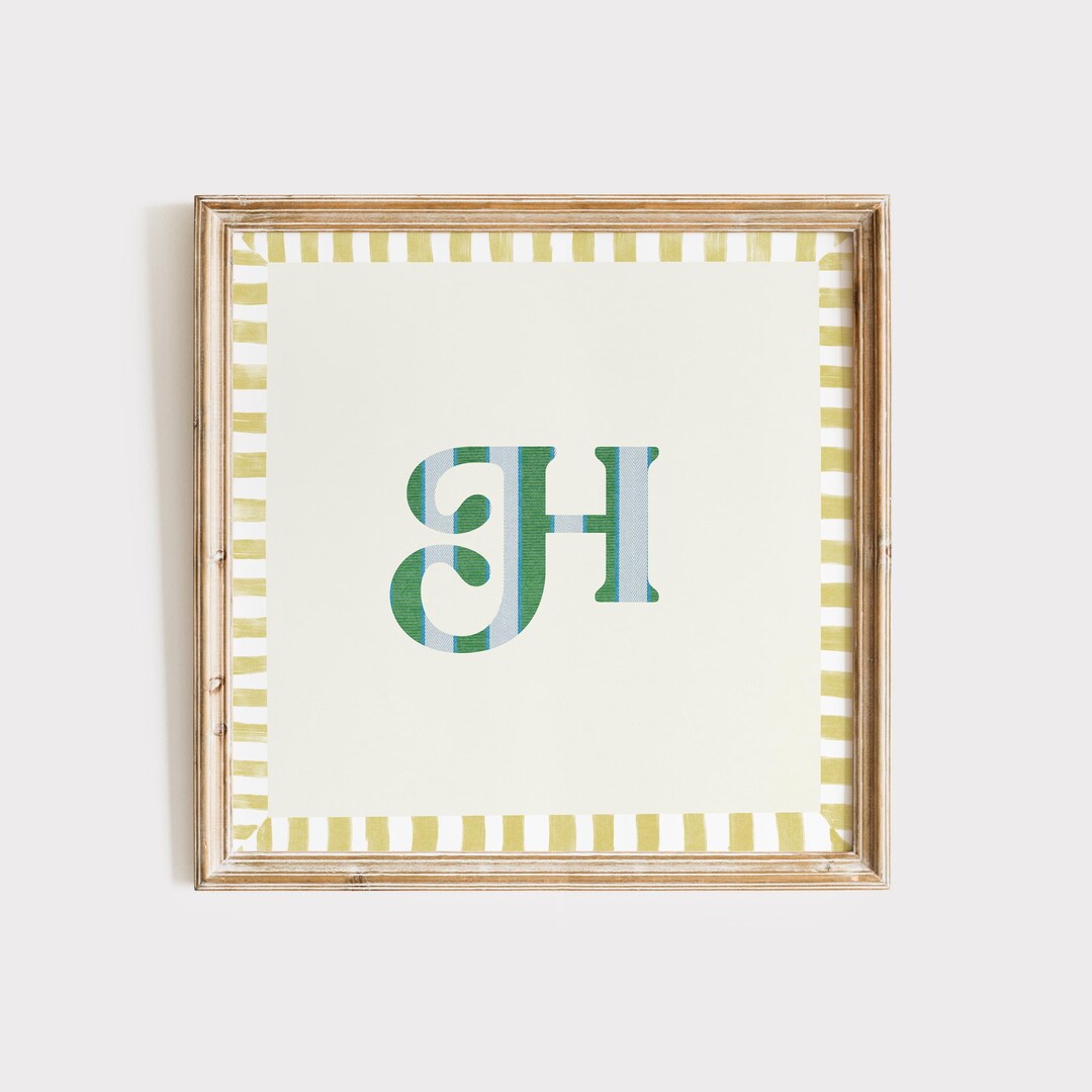 Personalized Initial Art Print: Watercolor Letter Art, Digital ...