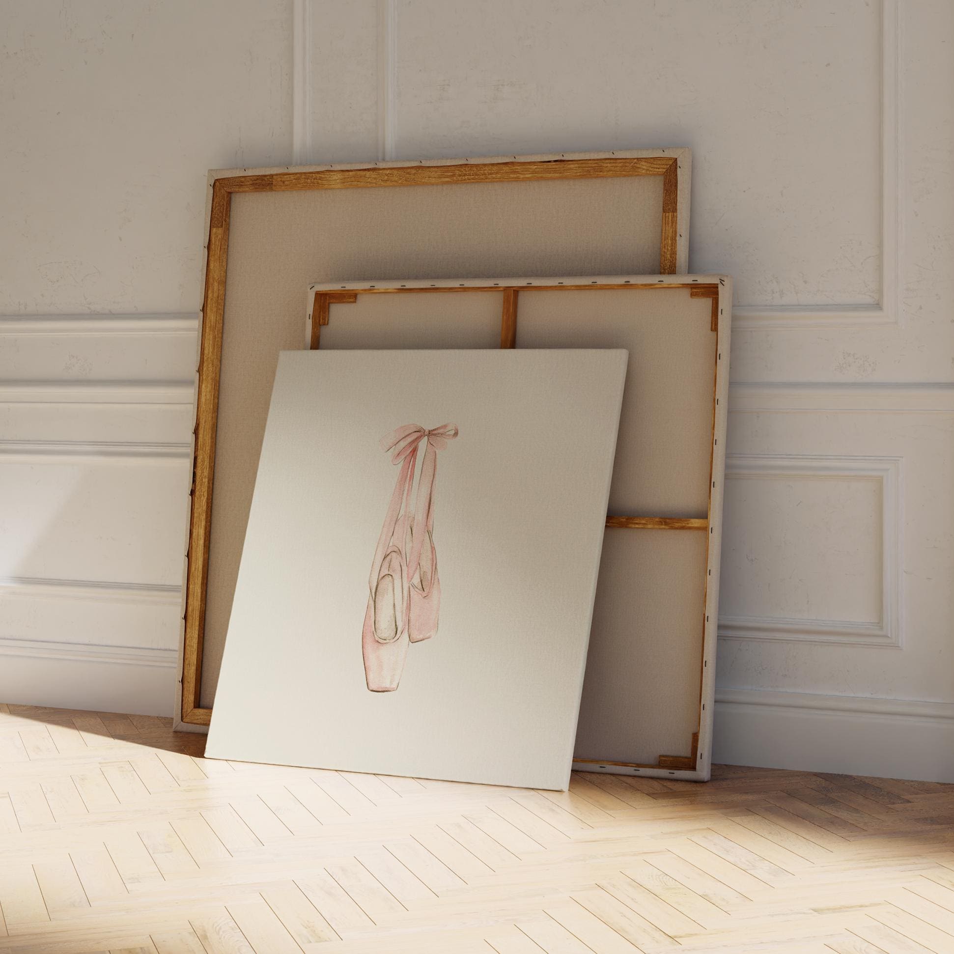 Ballet Slipper Print, Watercolor Illustration, Nursery Decor, Digital ...