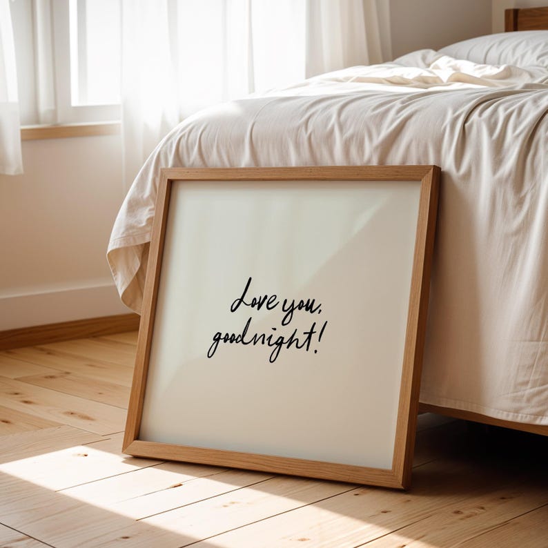 Love You Goodnight, Illustration Print, Digital Downloads Art Print ...