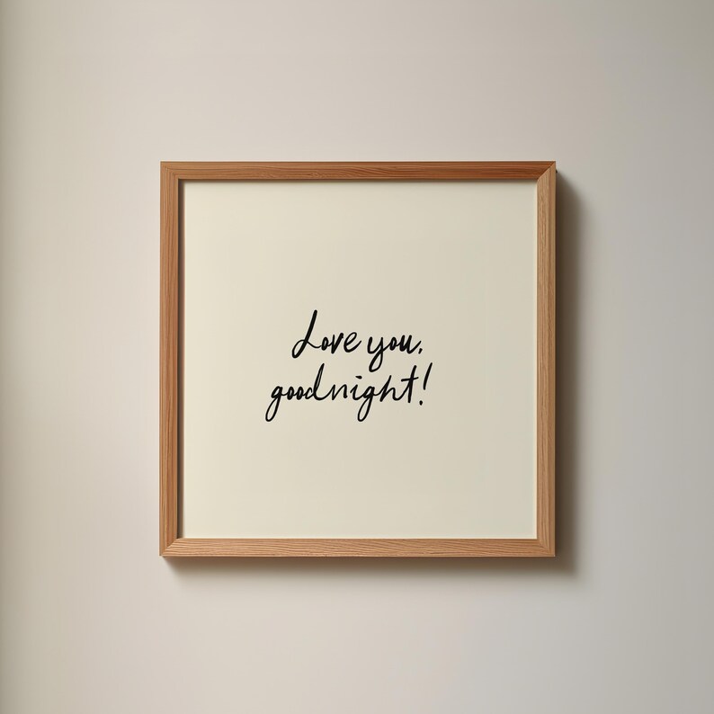Love You Goodnight, Illustration Print, Digital Downloads Art Print ...