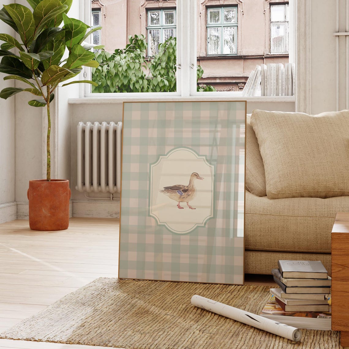 Stampa vintage con anatra selvatica: stampa artistica per la cameretta ...