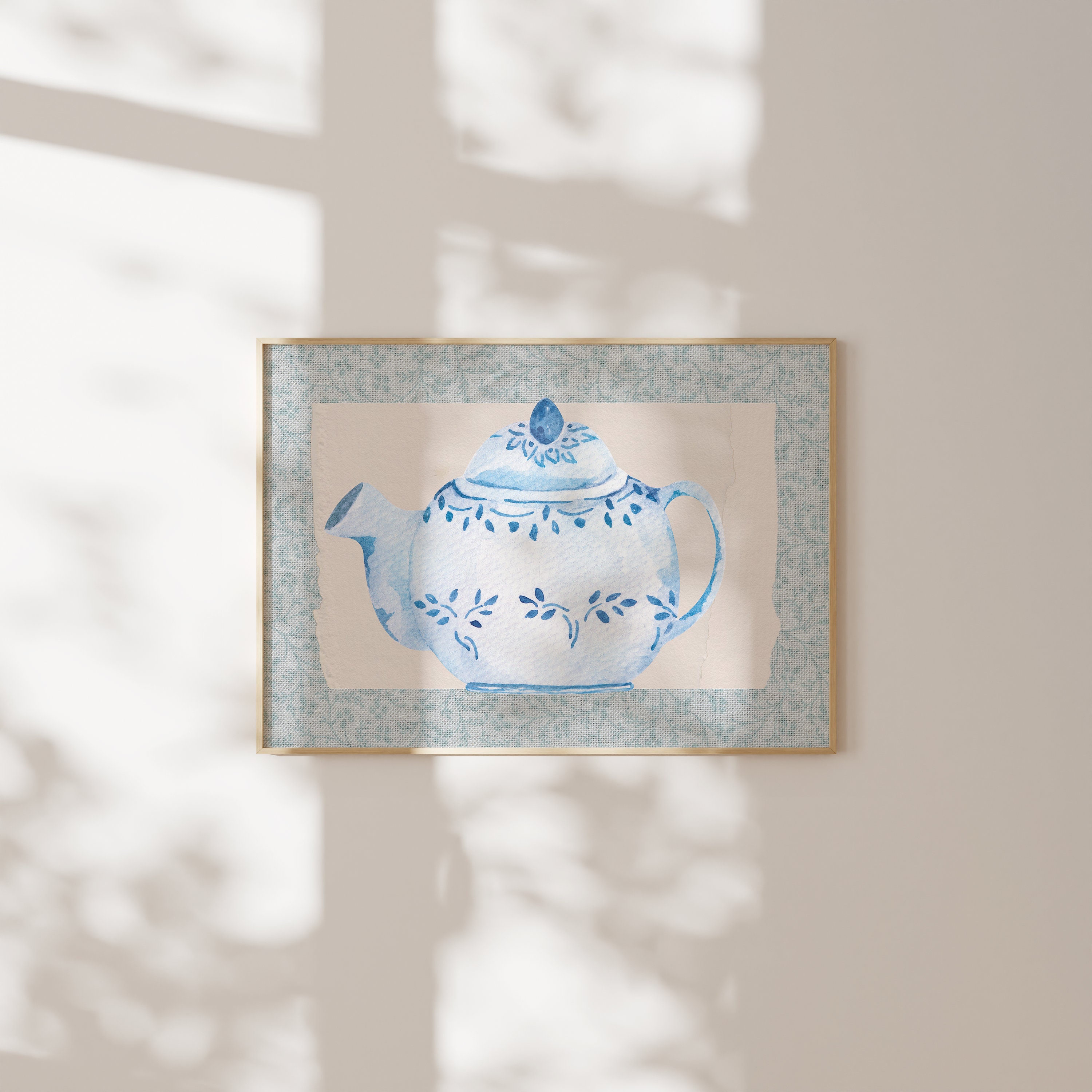 Vintage Teapot Print Digital Downloadable Wall Art Nursery - Etsy