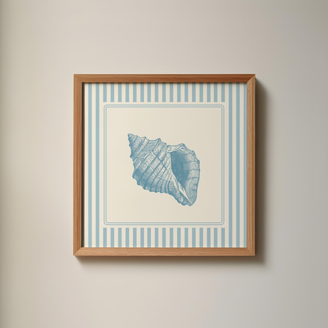 French Blue Square Print, INSTANT Digital Downloadable Wall Art, Trendy ...