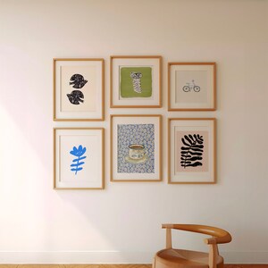 Black Floral Abstract Blob Print, Digital Downloadable Wall Art, Trendy ...