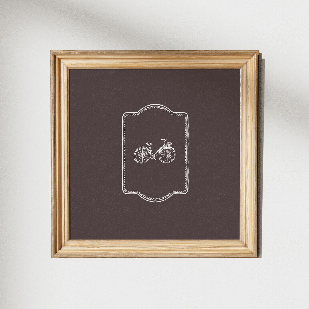 Minimal Sweet Bicycle Square Print, INSTANT Digital Downloadable Wall ...