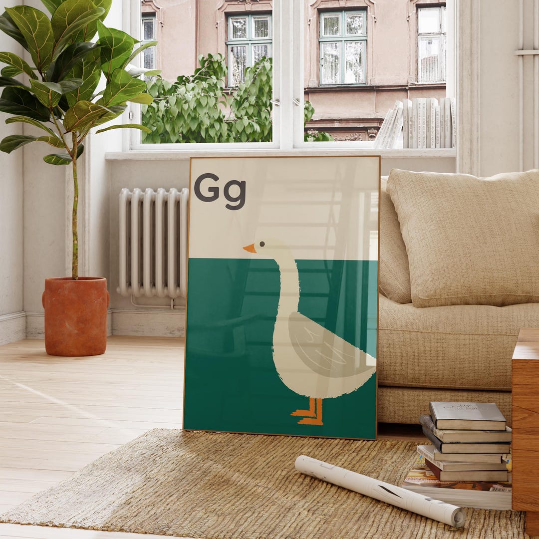 G, Goose, Alphabet Illustration, Digital Downloads, Art Print, Gift ...