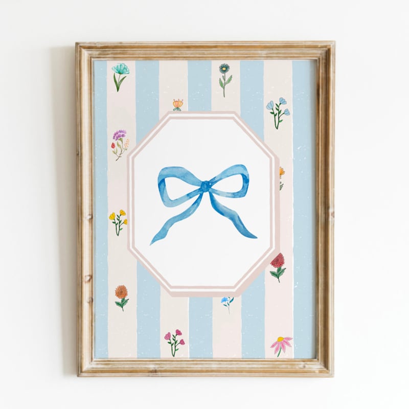 Blue Bow Wallpaper - Etsy