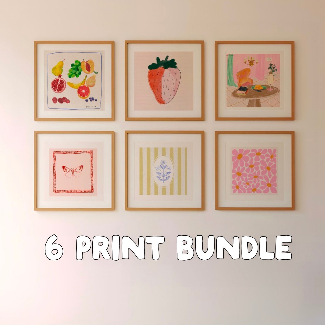 6 PRINT Square Gallery Wall, INSTANT Digital Downloadable Wall Art ...