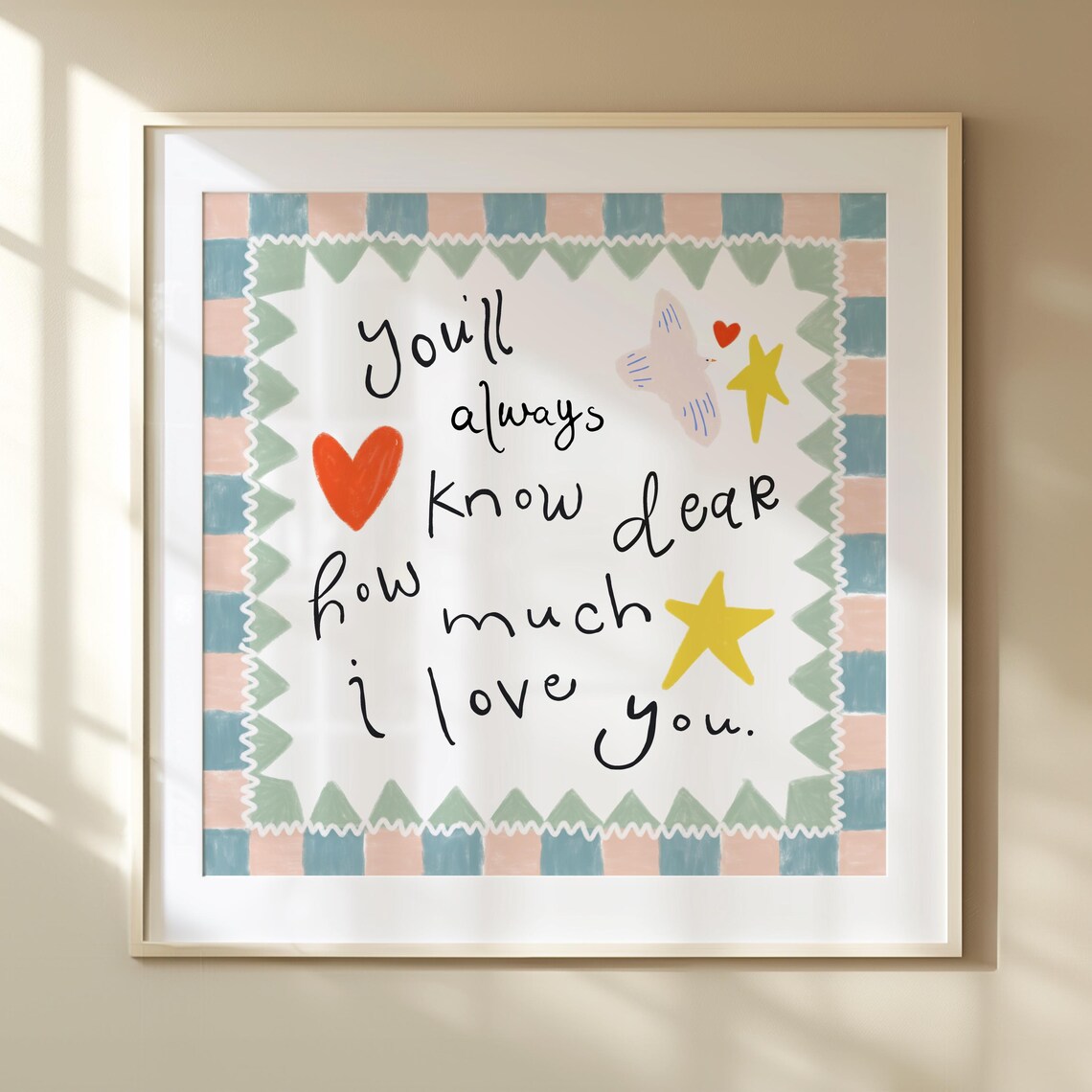 You'll Always Know Dear How Much I Love You, Illustration Print ...