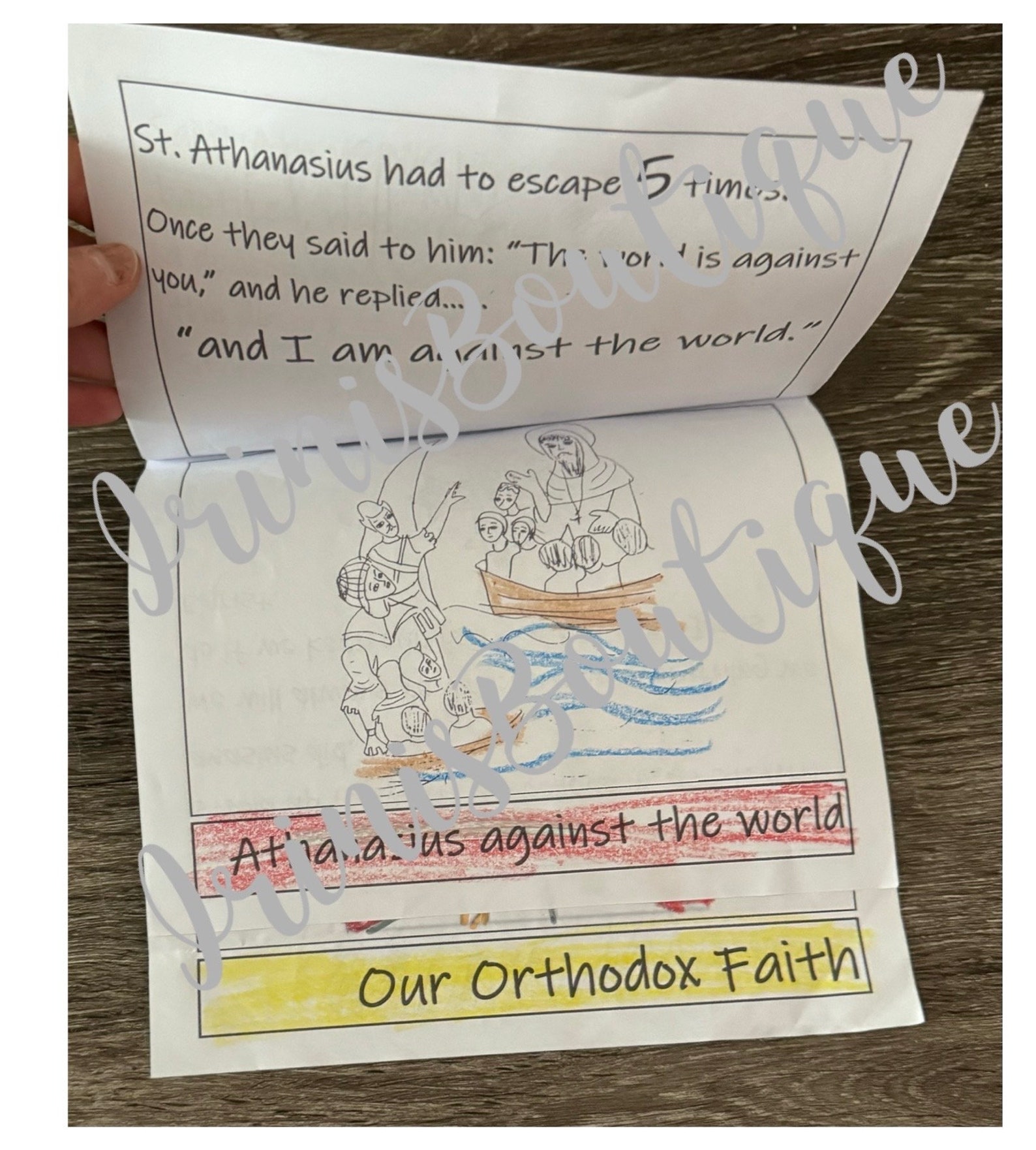 Orthodox Saints Flipbook-sunday School Visual Aid; Saint Athanasius the ...