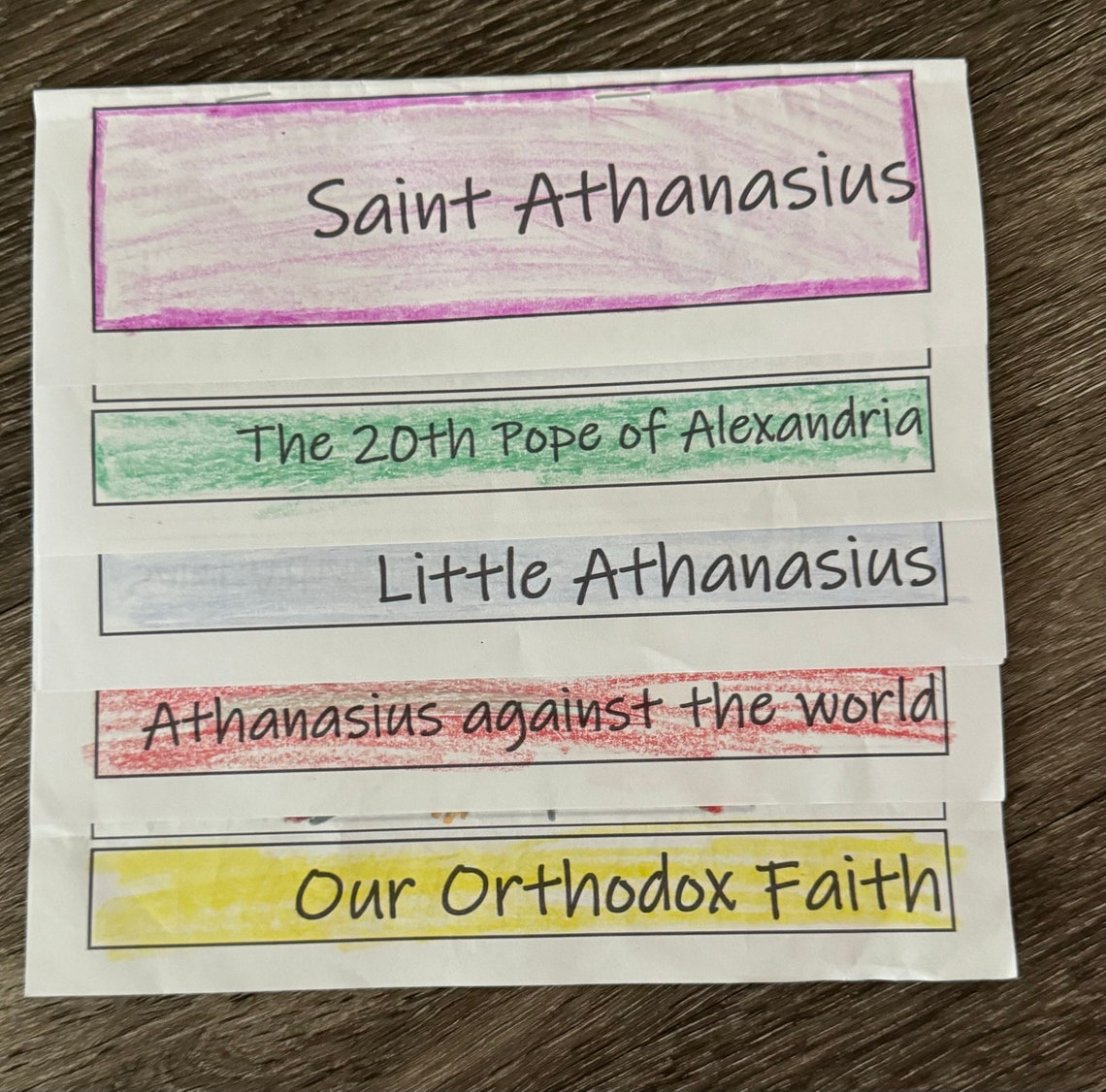 Orthodox Saints Flipbook-sunday School Visual Aid; Saint Athanasius the ...