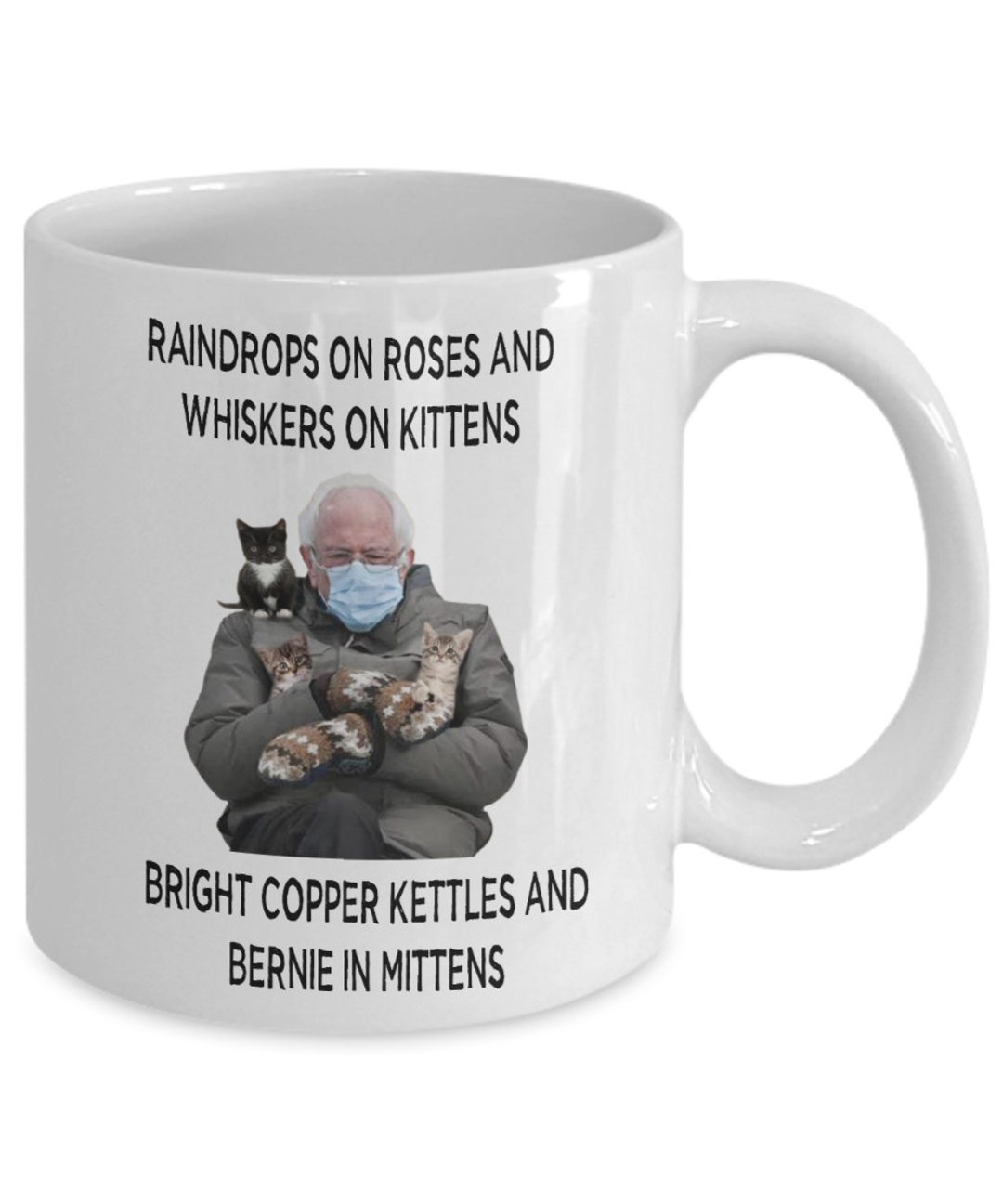 Funny Presidential Coffee Mug | Bernie Sanders Mittens & Kittens ...