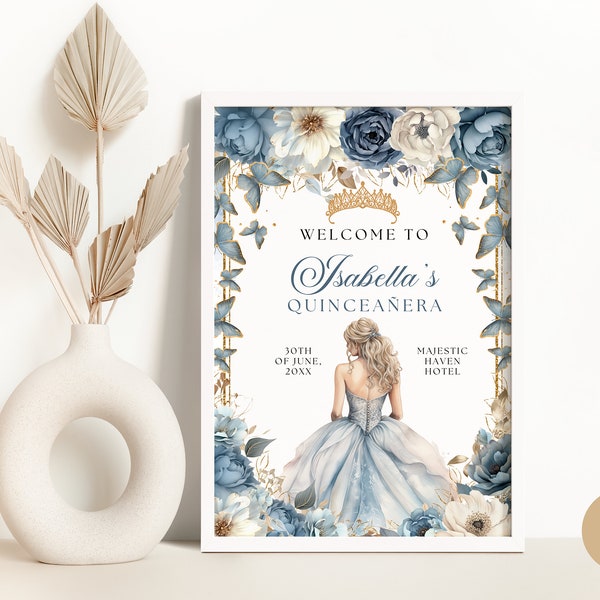 Quinceanera Blue Poster - Etsy