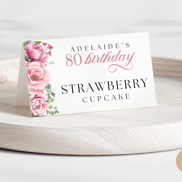 Dinner Menu Template 80th Birthday - Etsy