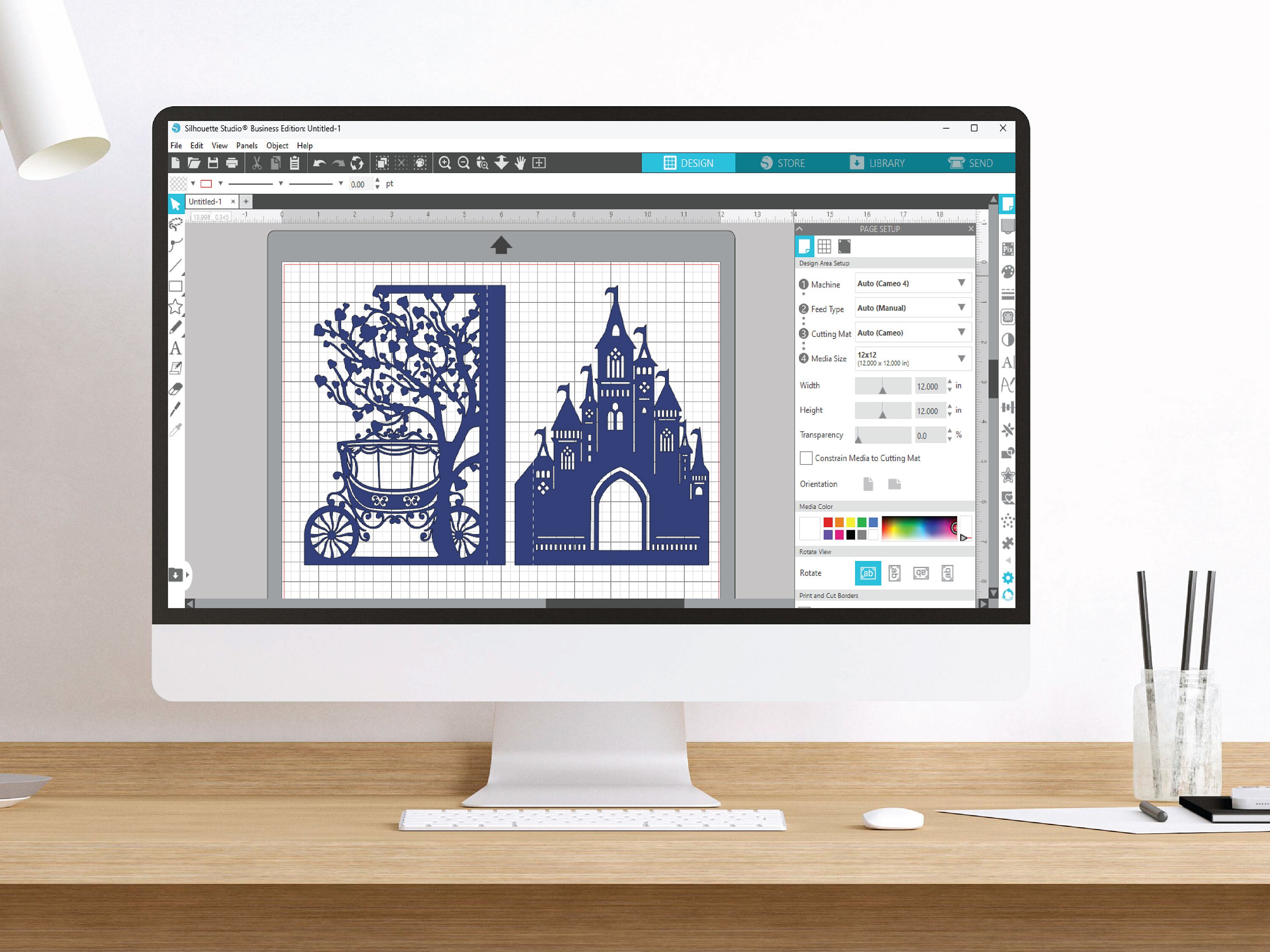 Fairy Tale Castle Carriage Princess Laser Cut Invitation Template Magic ...