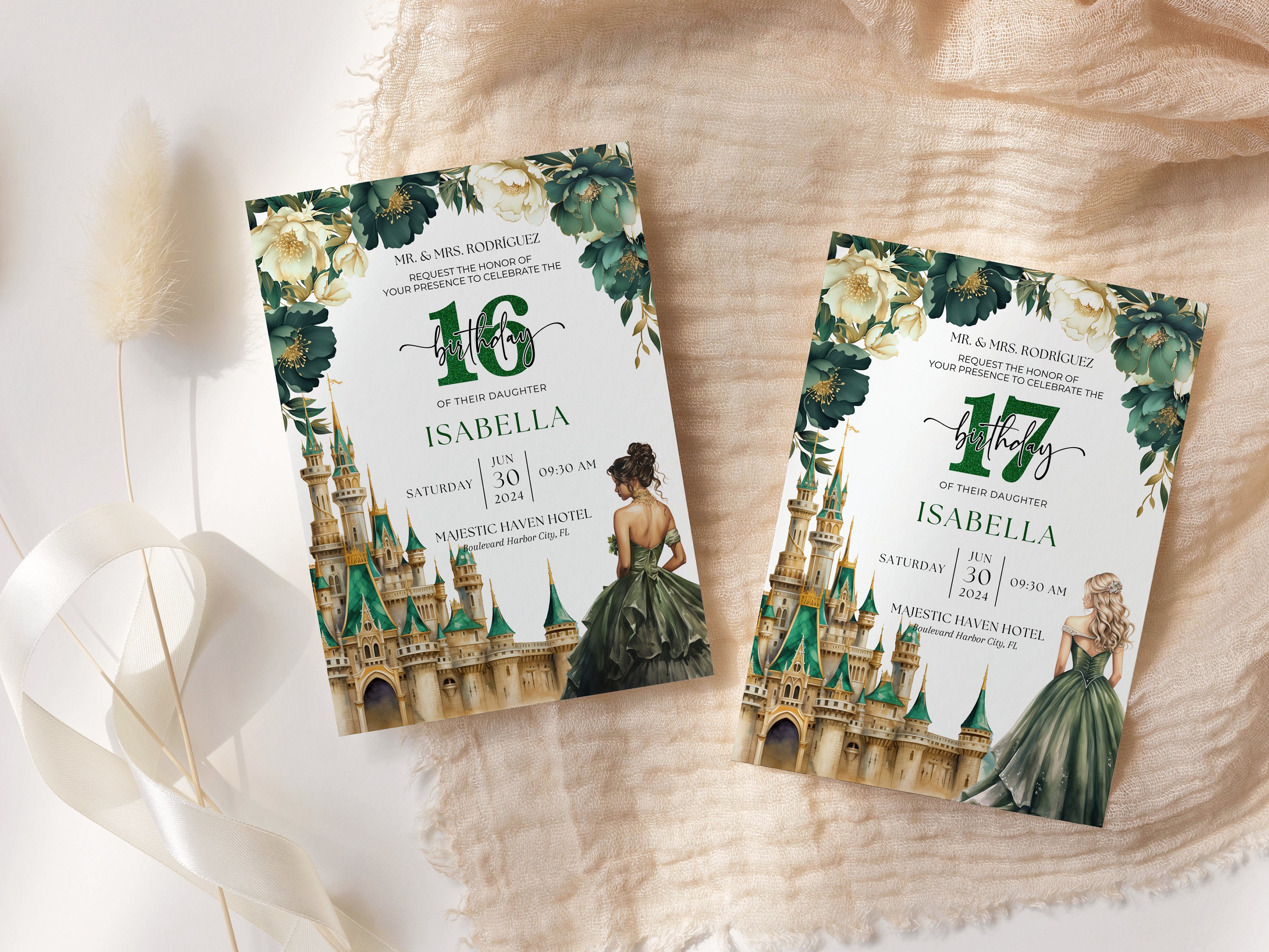 Magical Fairytale Theme Invitation, Princess Castle Birthday Template ...