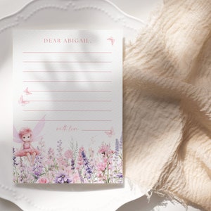 Editable Blush Pink Fairy First Birthday Time Capsule Canva Template ...