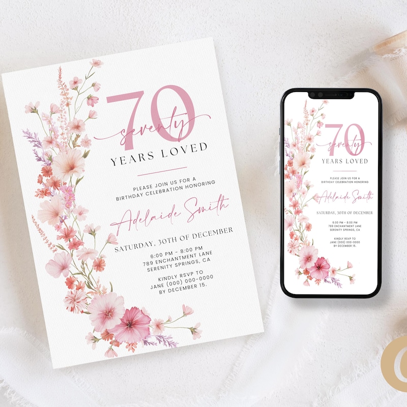 Rsvp Card Floral Template - Etsy