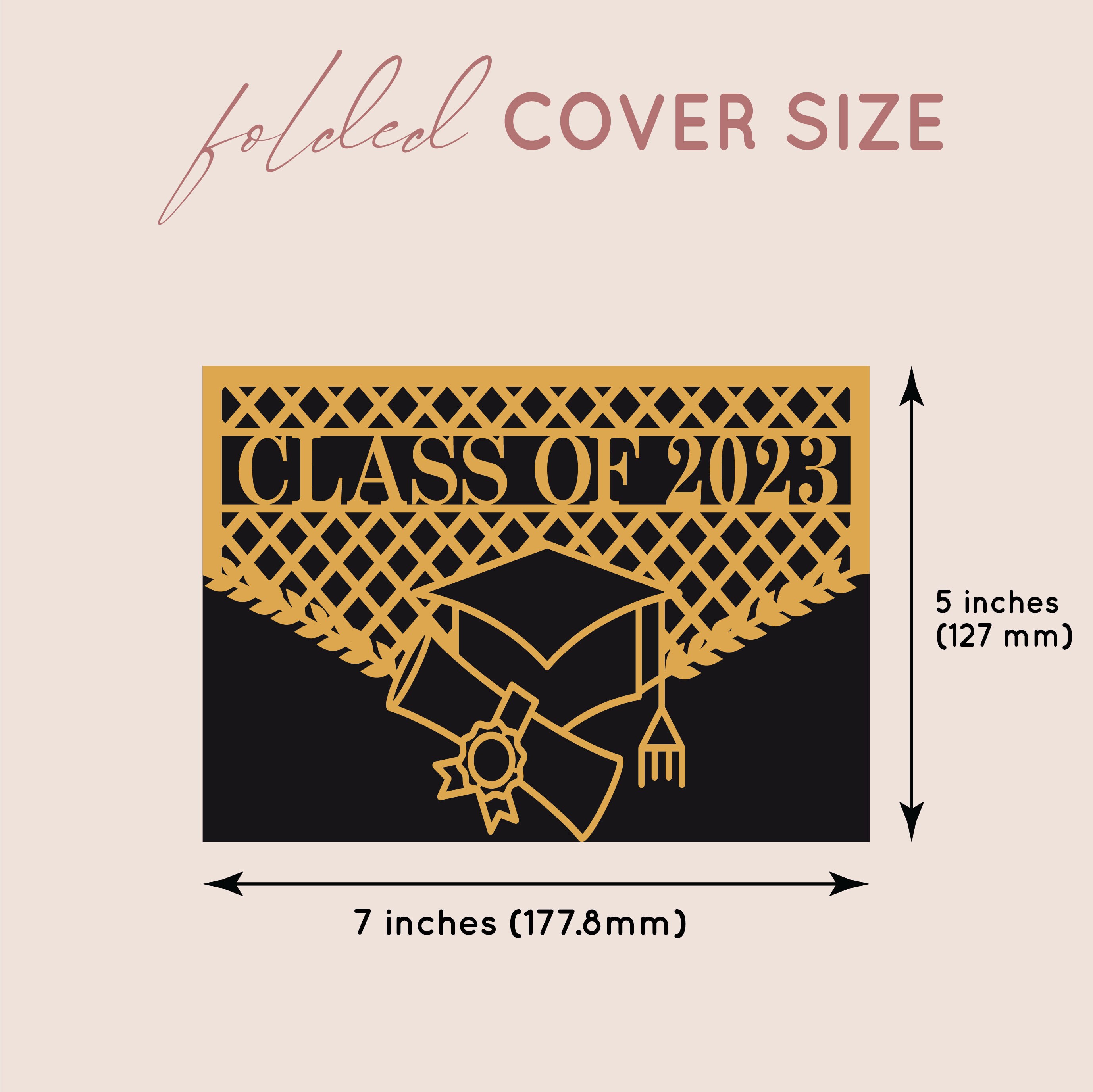 Class of 2023 Graduation Invitation Pocketfold Trifold Template SVG for ...