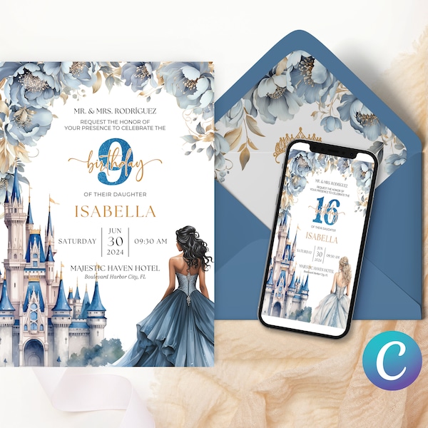 Castle Invitation - Etsy
