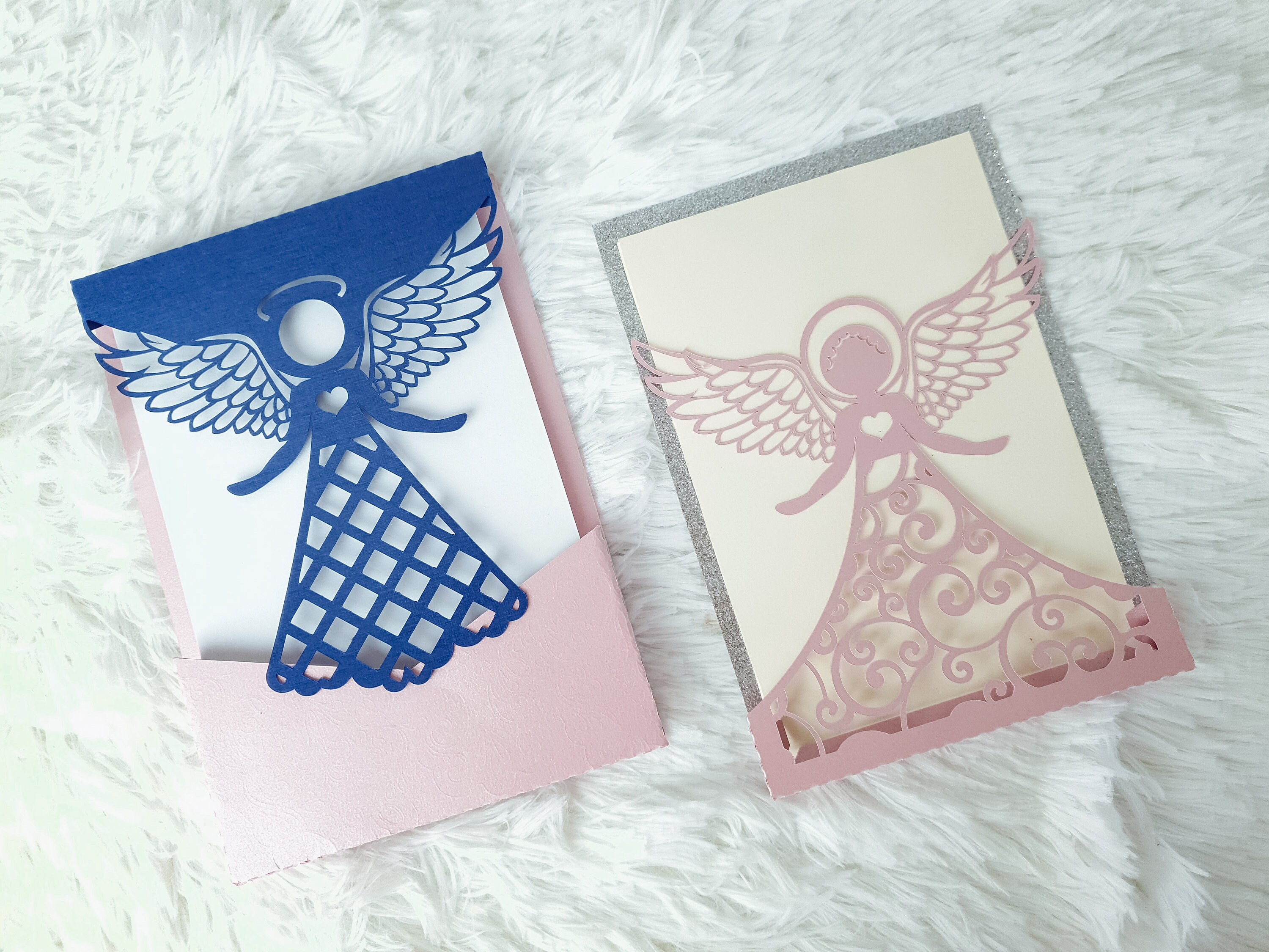 4 Angel Baptism Laser Cut Invitation Template for Baptism Boy - Etsy