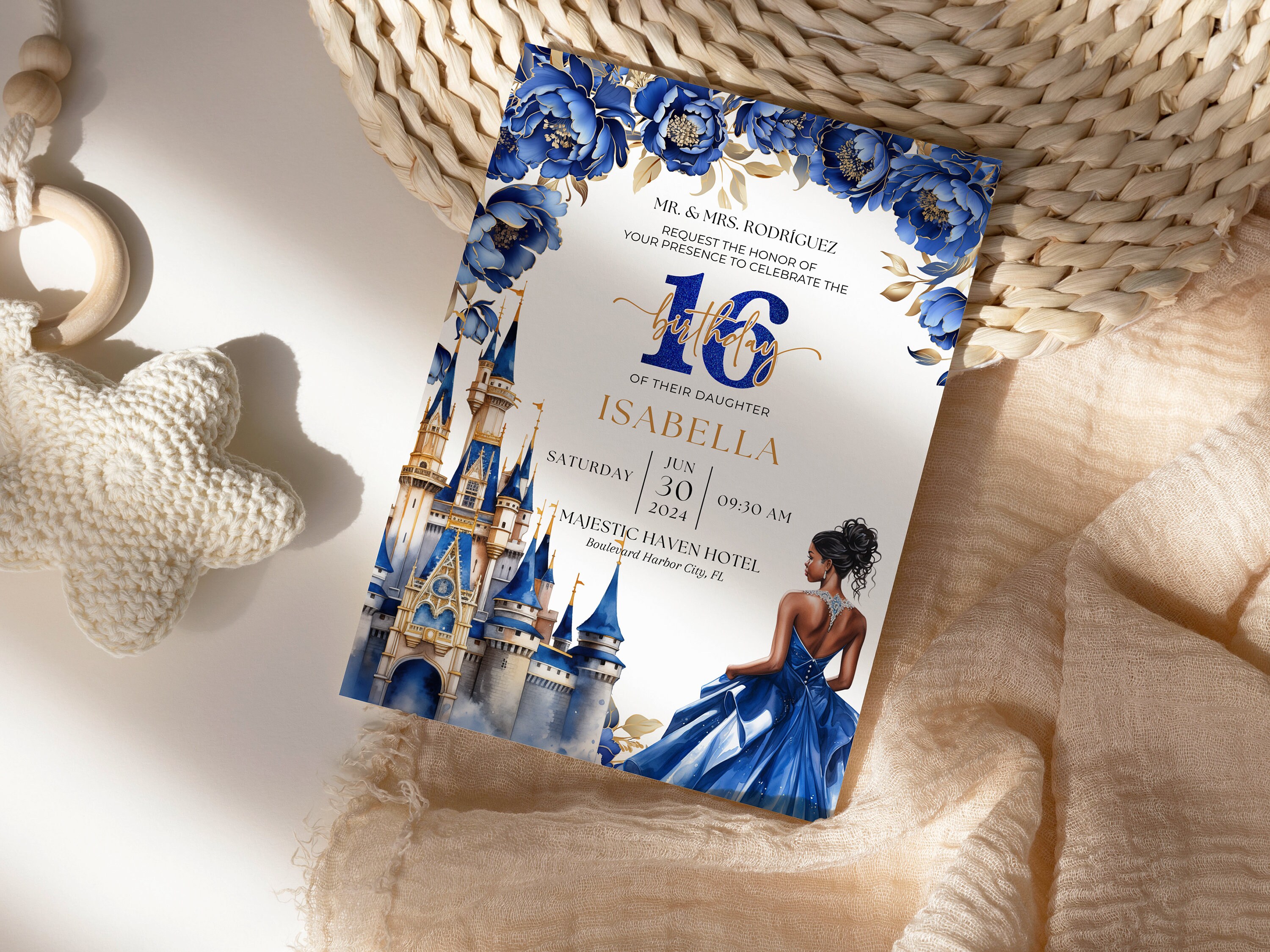 Magical Fairytale Theme Invitation, Princess Castle Birthday Template ...
