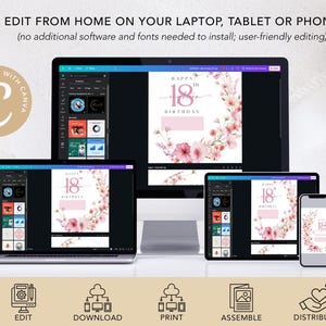 Soft Pink 18th Birthday Gift Tag for Girls, Wildflower 18 Years Old ...