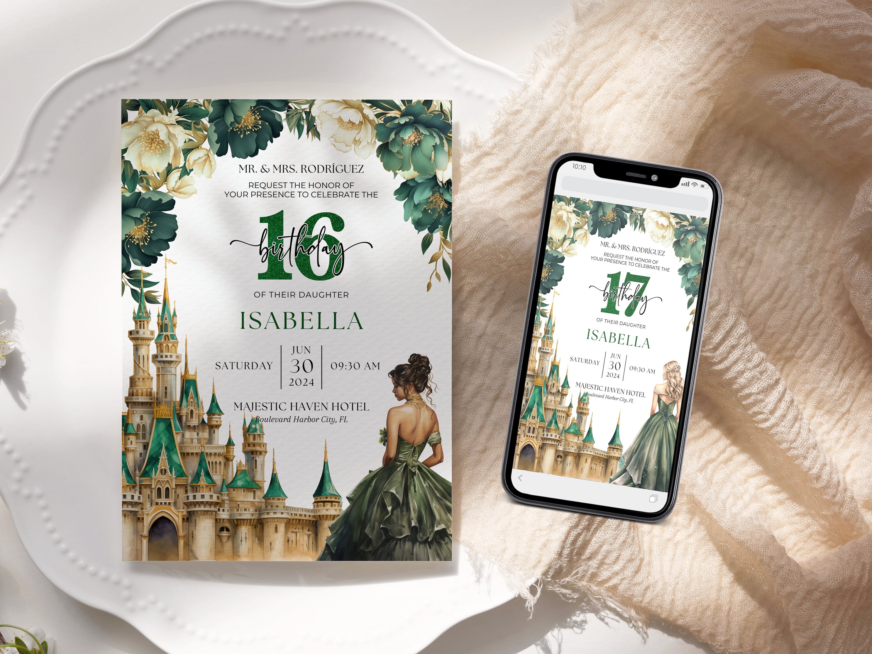 Magical Fairytale Theme Invitation, Princess Castle Birthday Template ...