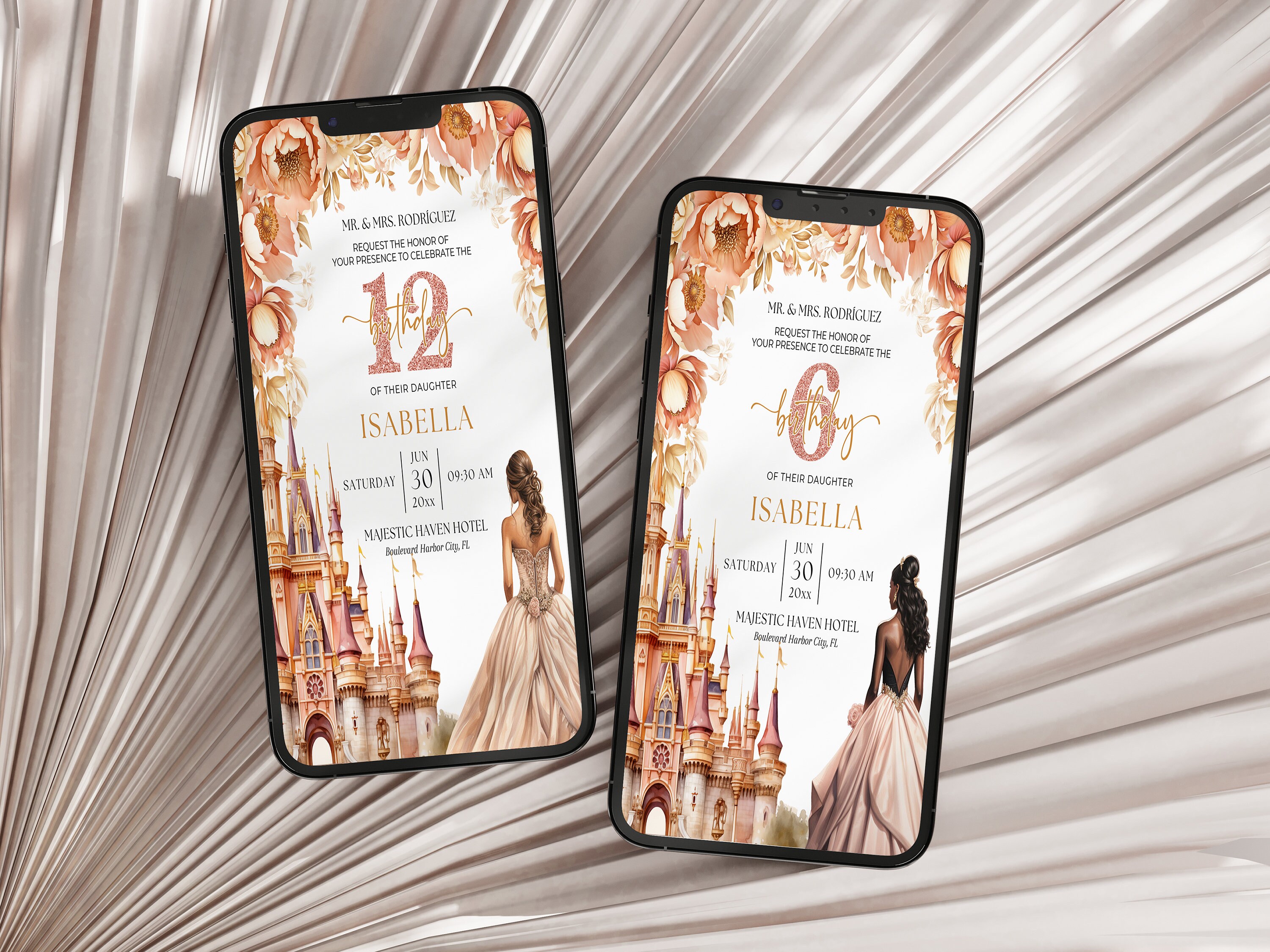 Magical Fairytale Theme Invitation, Princess Castle Birthday Template ...