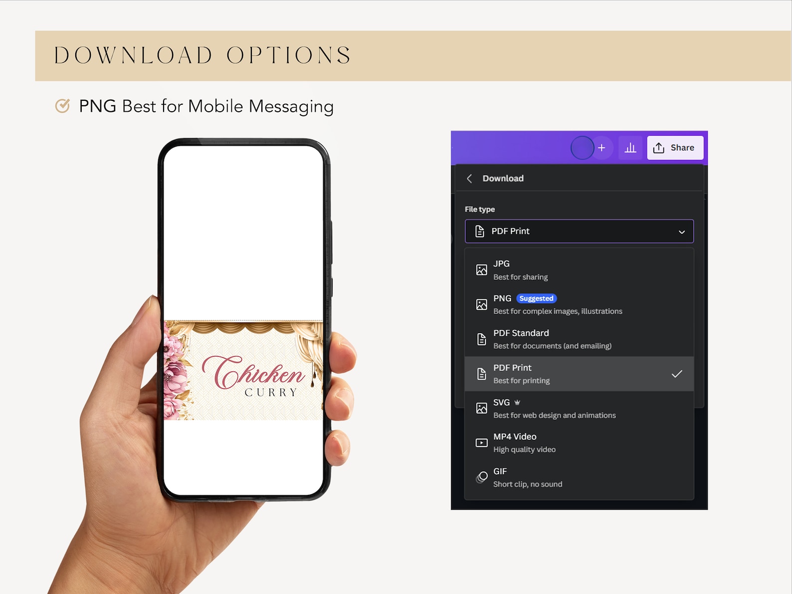 Mehndi Pink Gold Editable Food Label Canva Template for Indian Wedding ...