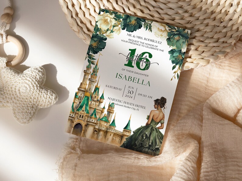 Magical Fairytale Theme Invitation, Princess Castle Birthday Template ...