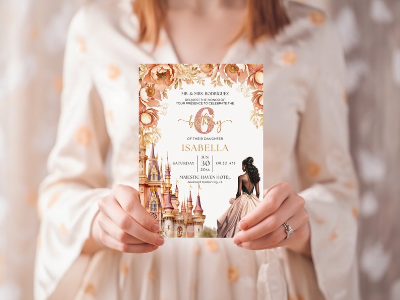 Magical Fairytale Theme Invitation, Princess Castle Birthday Template ...