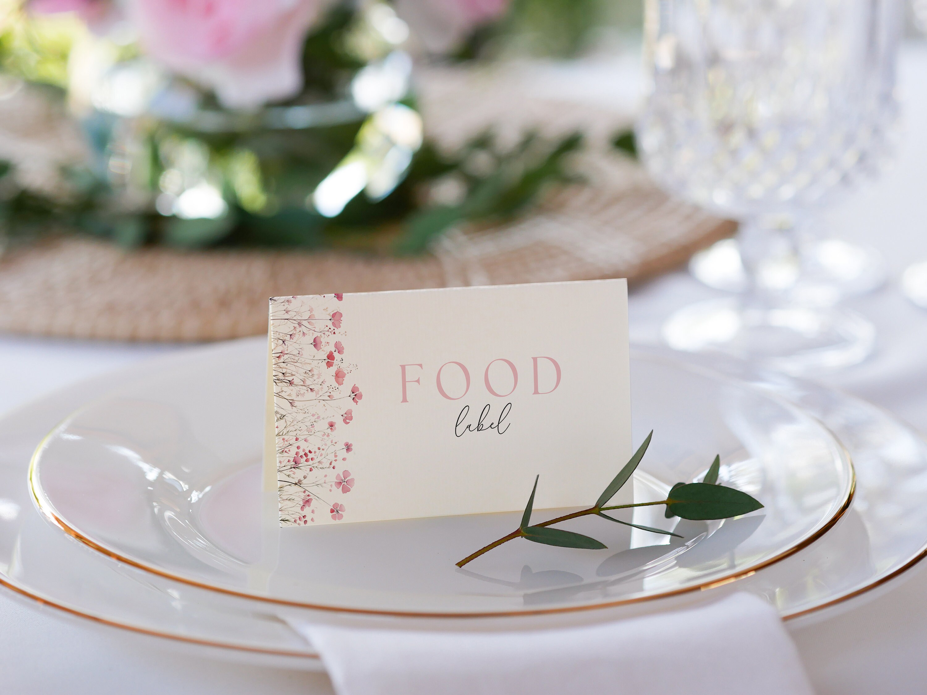 EDITABLE Pink Minimalist Food Label Canva Template for Baby Shower ...