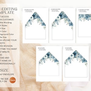 Dusty Blue Wedding Invitation, Powder Blue Peonies Floral Template ...