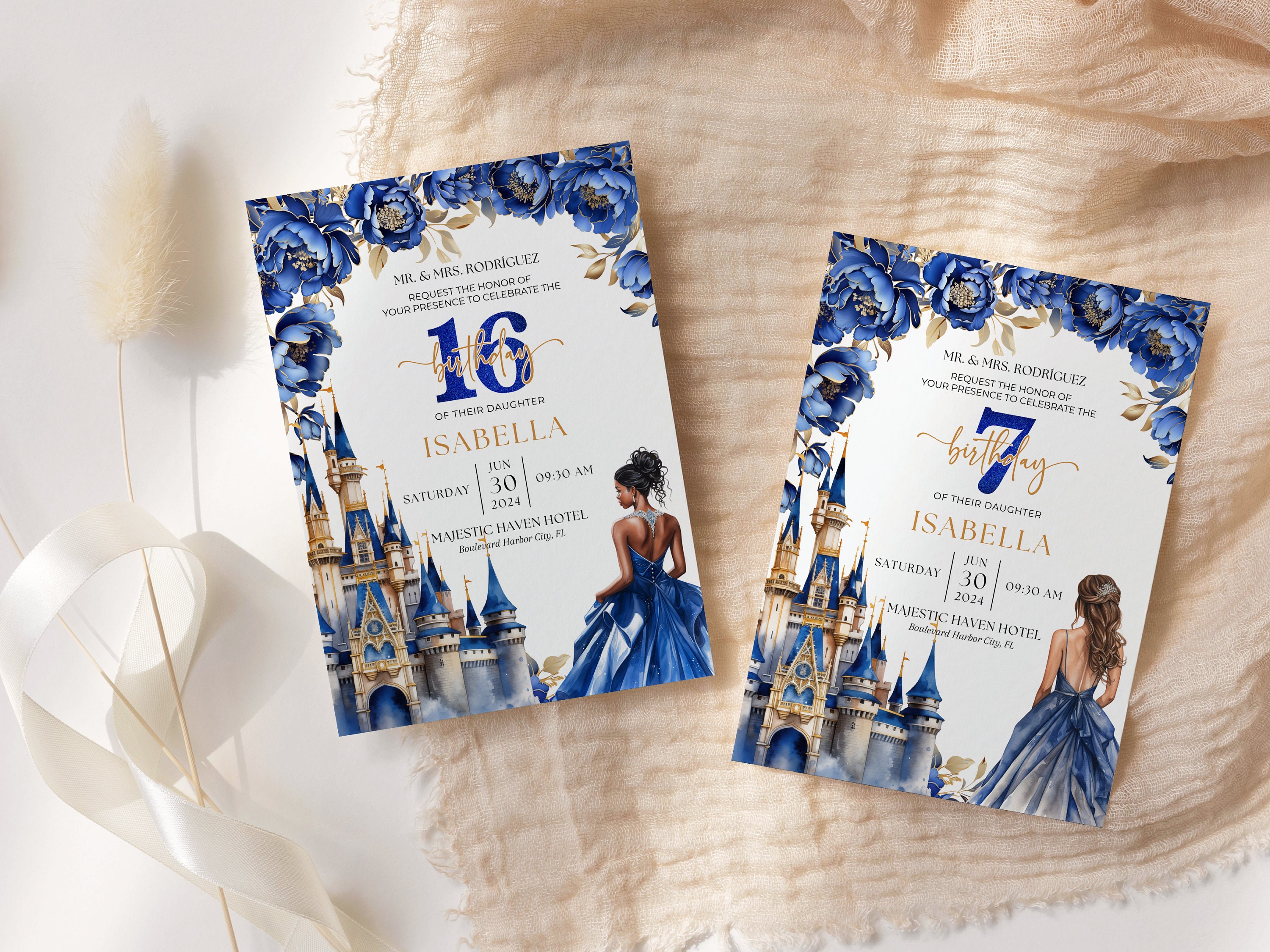 Magical Fairytale Theme Invitation, Princess Castle Birthday Template ...