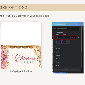 Mehndi Pink Gold Editable Food Label Canva Template for Indian Wedding ...