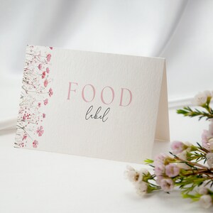 EDITABLE Pink Minimalist Food Label Canva Template for Baby Shower ...