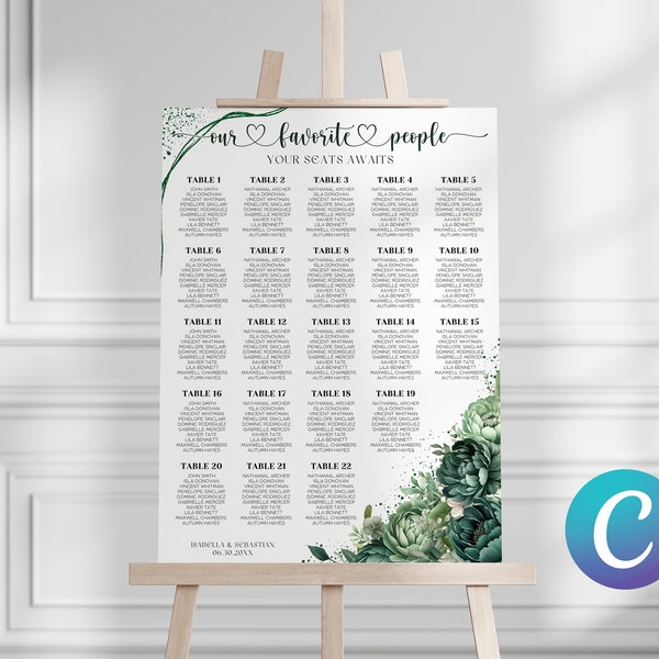 Champagne Seating Chart - Etsy