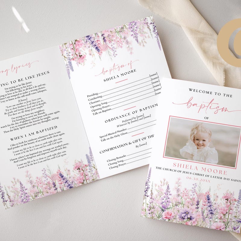 Pink Lilac Baptism - Etsy