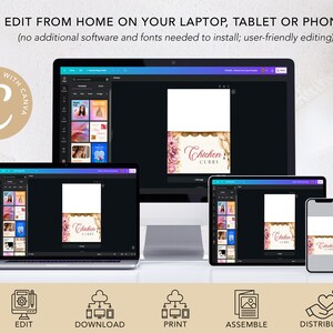 Mehndi Pink Gold Editable Food Label Canva Template for Indian Wedding ...