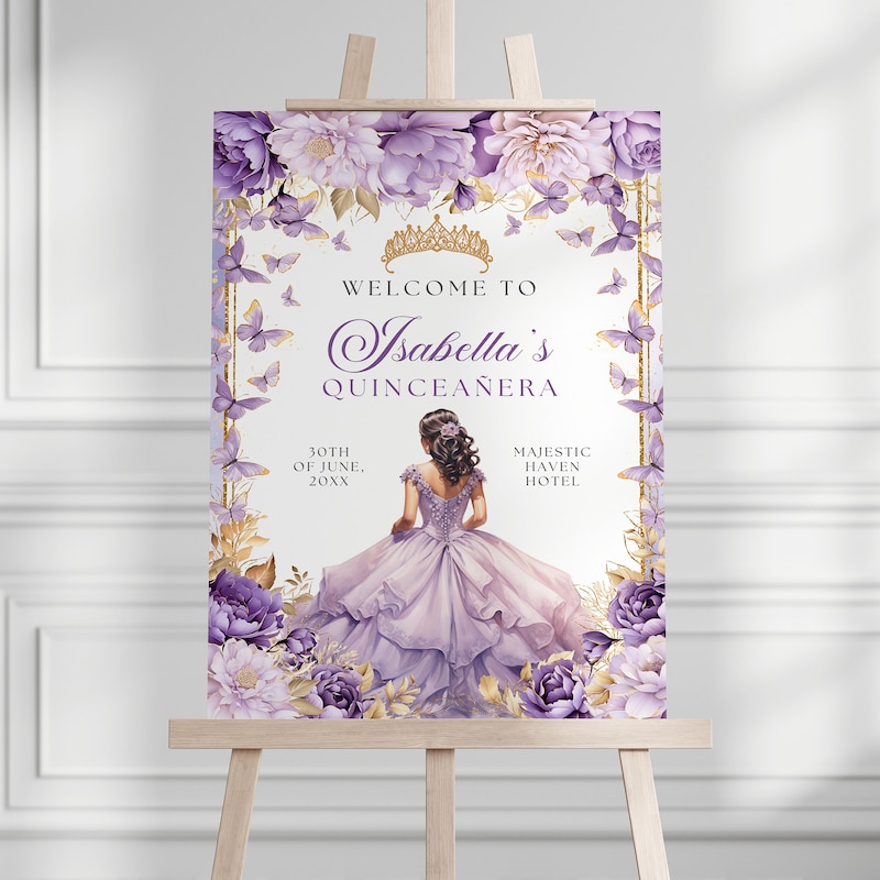 Purple Quinceanera Signs - Etsy