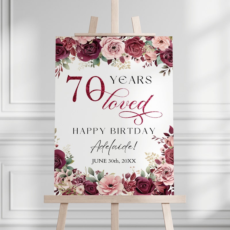 70 Years Loved - Etsy